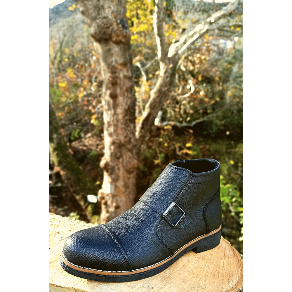 Erkek Kışlık Bot Siyah Renk Fermuarlı - ka-syh-erkekbot